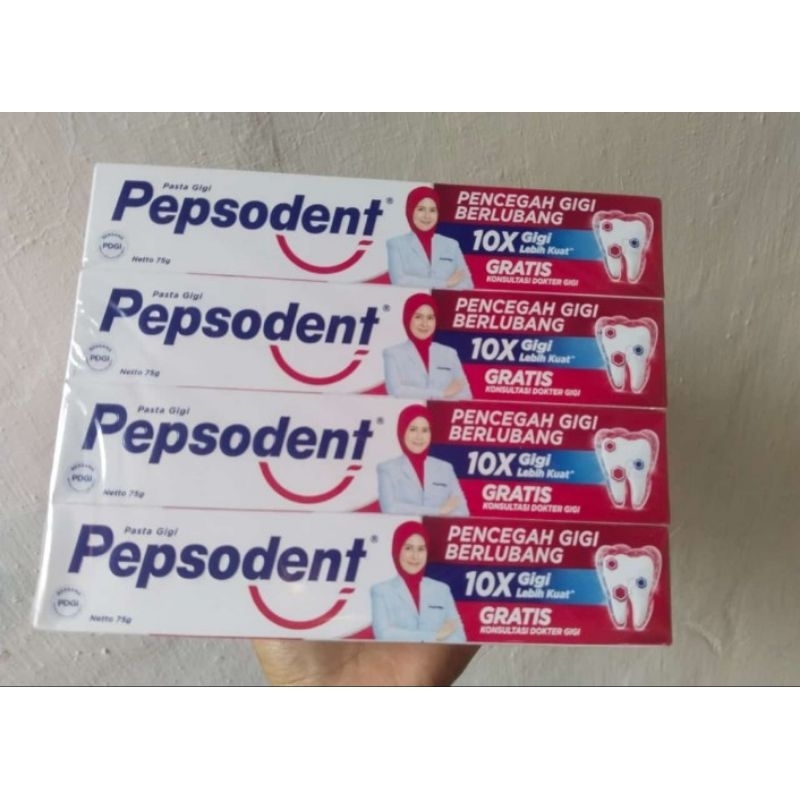 Jual (3 pcs) Pepsodent 75 gr -- kemasan merah | Shopee Indonesia
