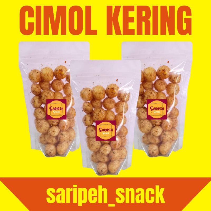 Jual Cimol kering Standing Pouch 12x20 Original Pedas Daun Jeruk Kriuk ...