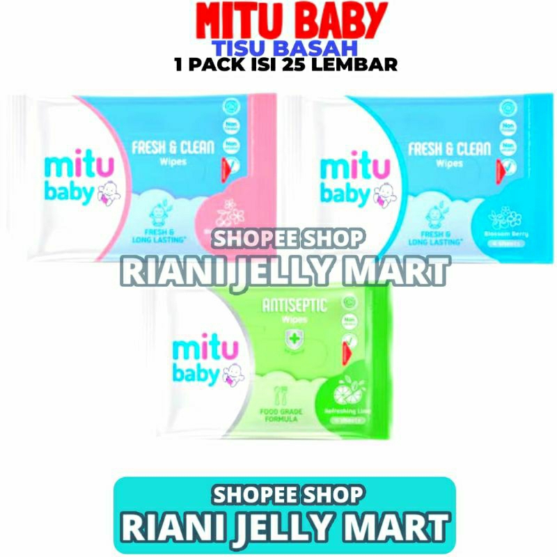 Jual Tisu Basah Mitu Baby 1 Pack Isi 25 Lembar | Shopee Indonesia