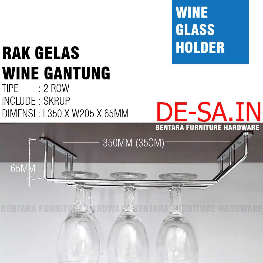 Jual RG-4 RAK GELAS 4 BARIS GANTUNG BESI CHROME - 1/2/3/4 Row Wine Glass Rack Holder | Shopee ...