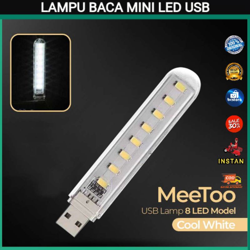Jual Lampu LED USB Lamp 8 Led Model Cool White | Shopee Indonesia