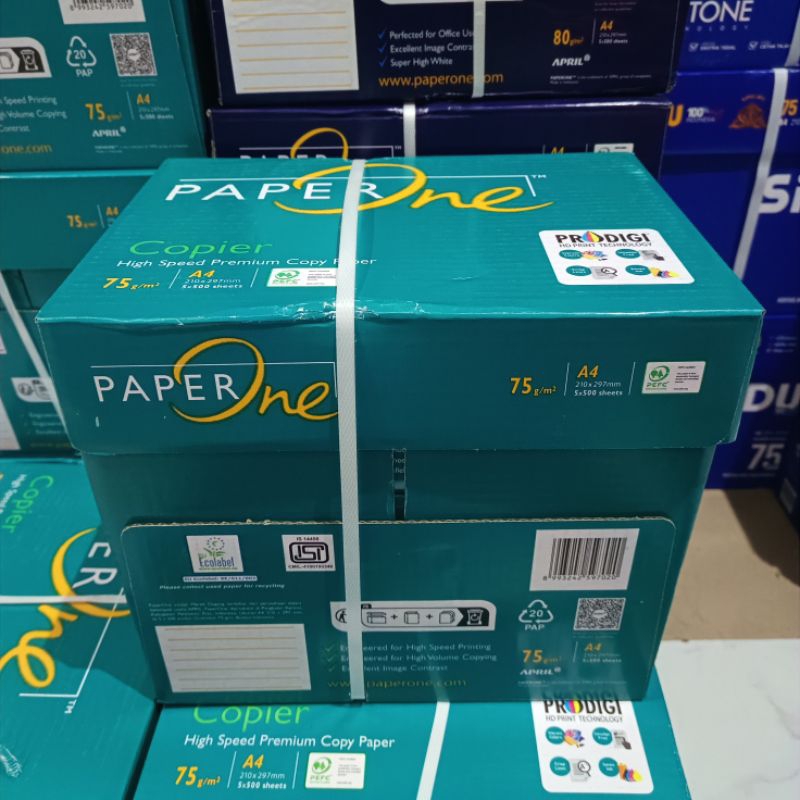 Jual Kertas HVS A4 75 Gram PaperOne 1 Dus Instan / Sameday | Shopee Indonesia