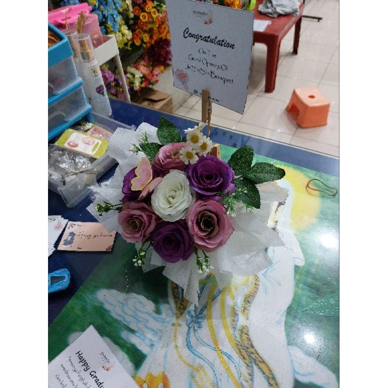 Jual BUKET MEJA / BUNGA MEJA / wisuda / grand opening | Shopee Indonesia