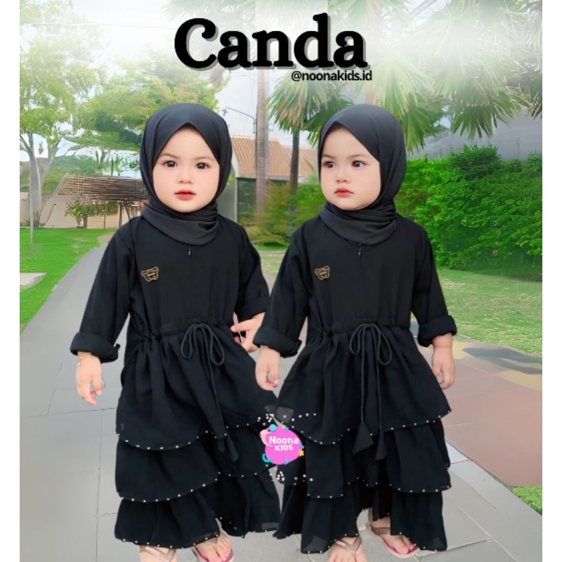 Jual Noona Kids 1-14 Tahun Dress Muslim Anak Perempuan Hitam Gamis anak ...
