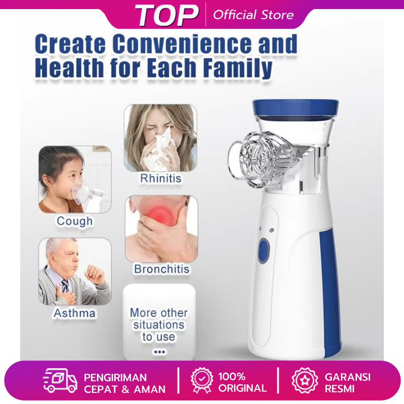 Jual Nebulizer Portable Mesh Alat Uap Bantu Pernafasan Asma Inhalasi/alat Nebulizer Anak/Cocok ...