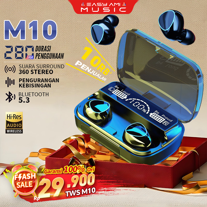 Jual NEW M10/F9/M18/X15/M25 Wireless Bluetooth Headphones TWS V5.3 Low Latency In-Ear Noise ...