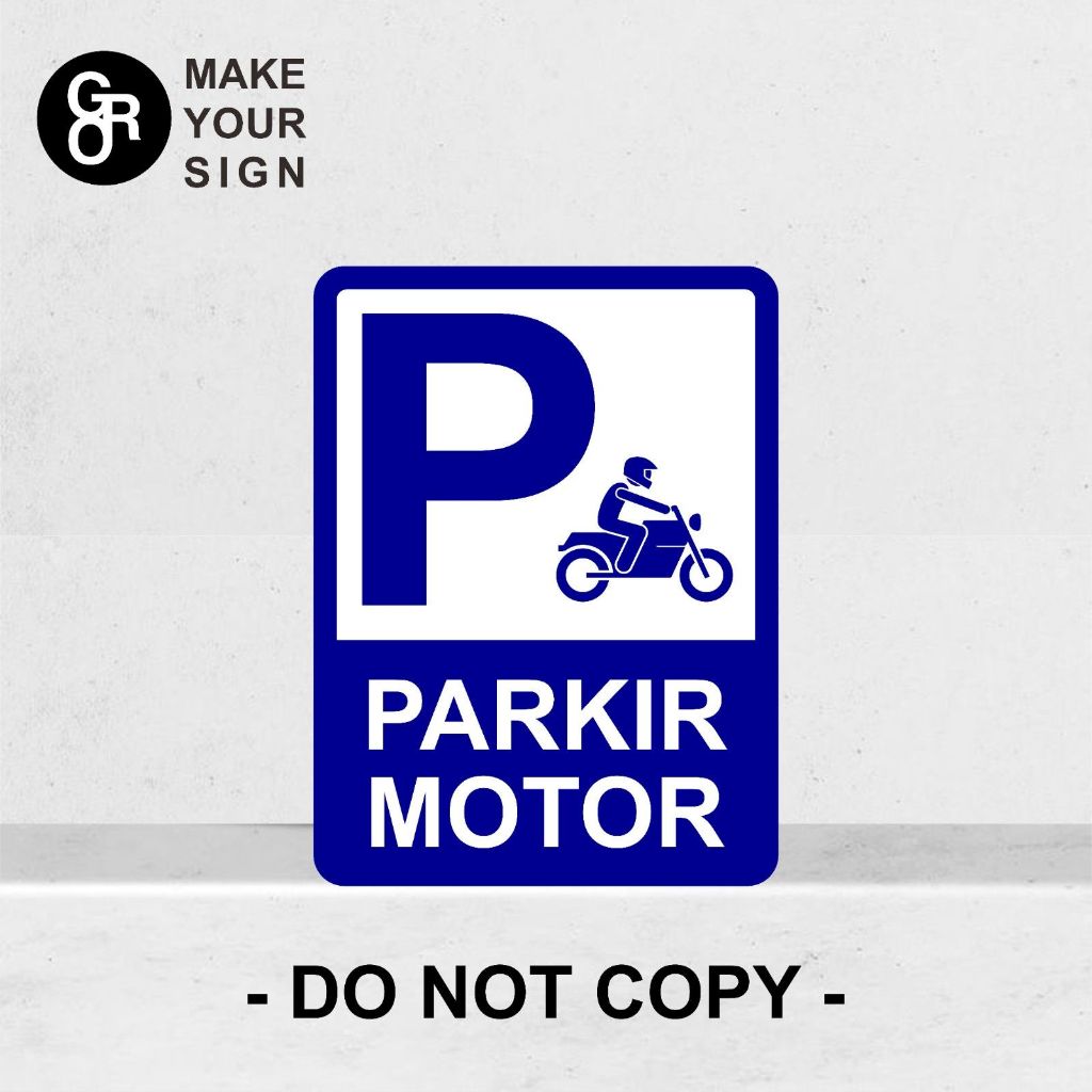 Jual Rambu Sign Plat Alumunium/Plang/Lalu Lintas Parkir Motor 30cm x ...