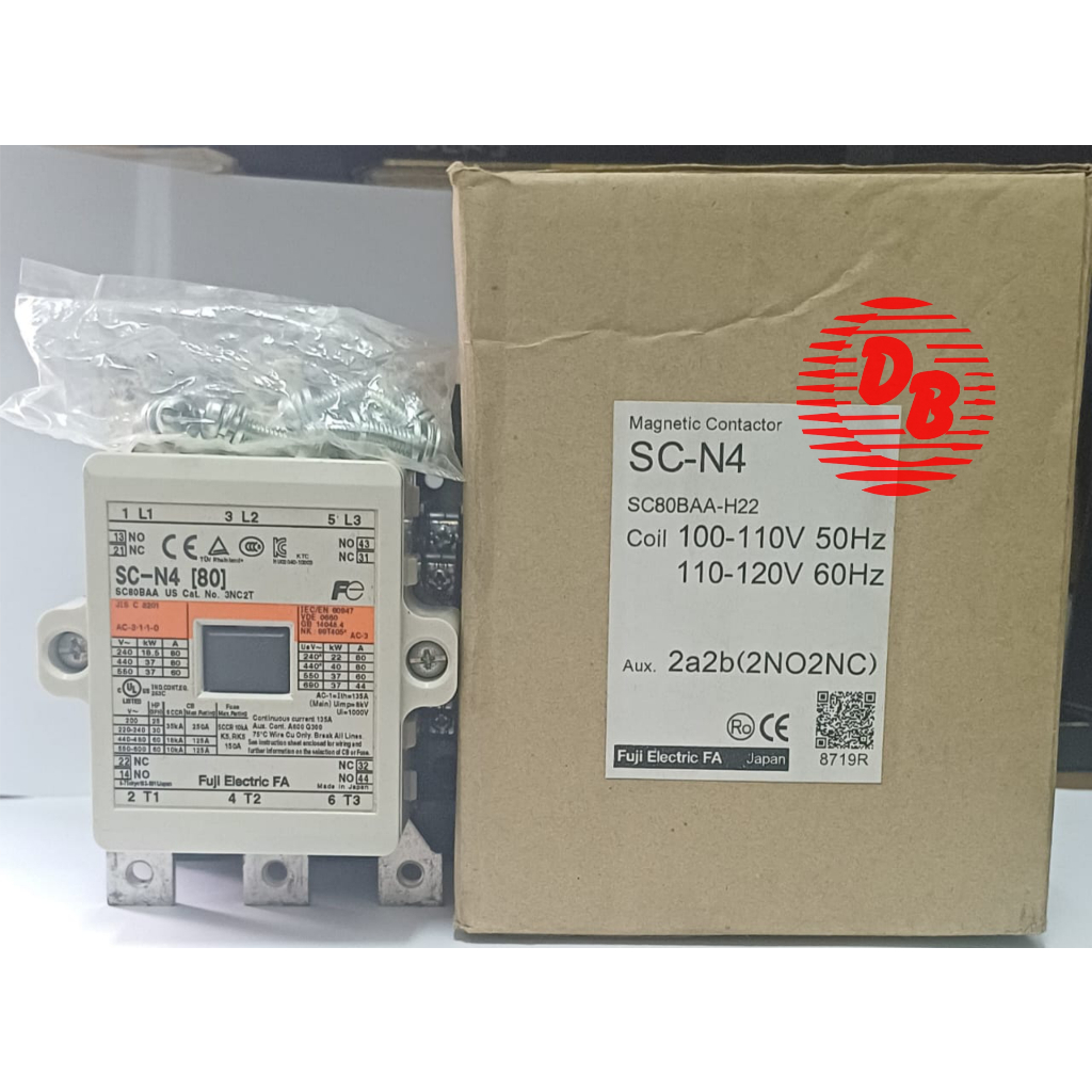 Jual Fuji Magnetic Contactor SC-N4 110V 2a2b 2NO 2NC Original | Shopee ...