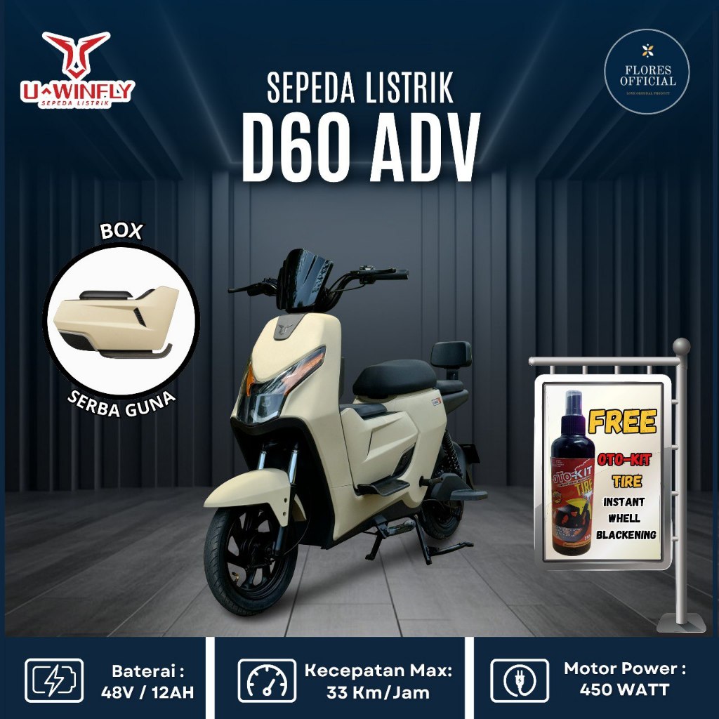 Jual Sepeda listrik uwinfly D60 ADV include box Garansi Resmi | Shopee Indonesia