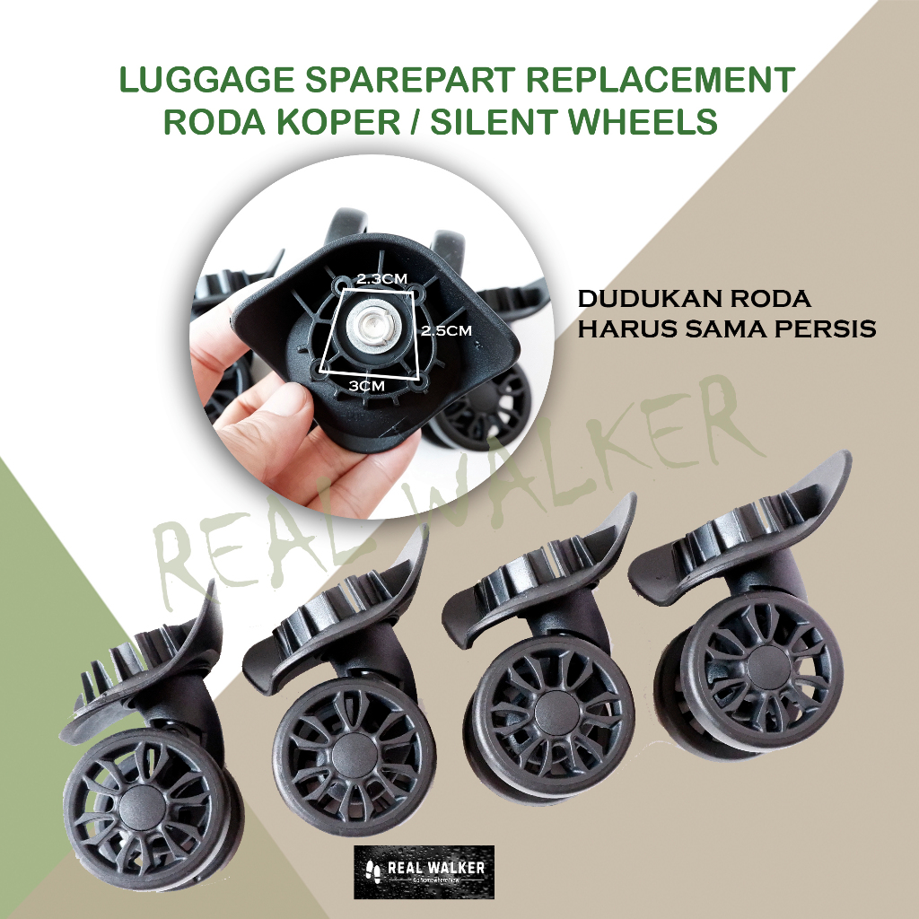 Jual RODA KOPER PENGGANTI | HIGH QUALITY | 1SET 4PCS | 360 DERAJAT ...