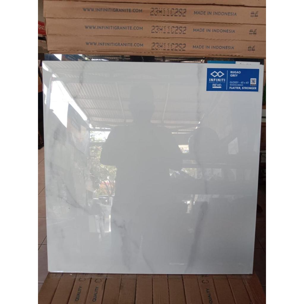 Jual Granit Infiniti Rugao Grey Glossy 60x60 | Shopee Indonesia