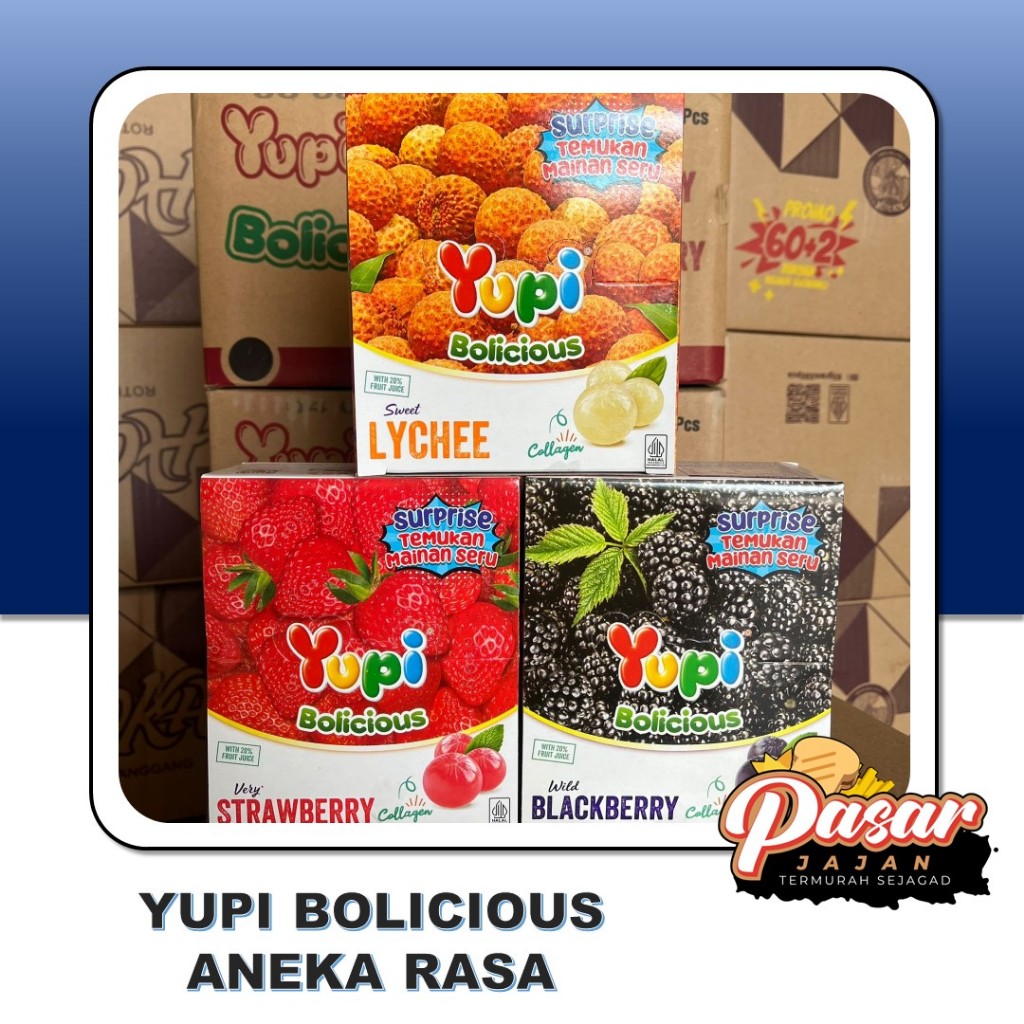 Jual Yupi Bolicious 120gr Collagen Aneka Rasa | Shopee Indonesia