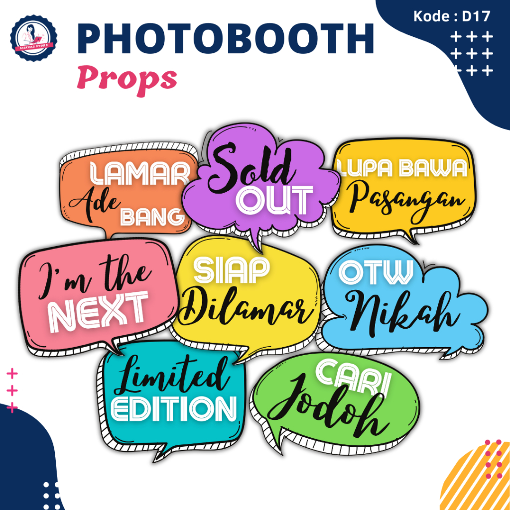 Jual (isi 8) Dekorasi foto / Photo booth props / Properti foto / Photo ...