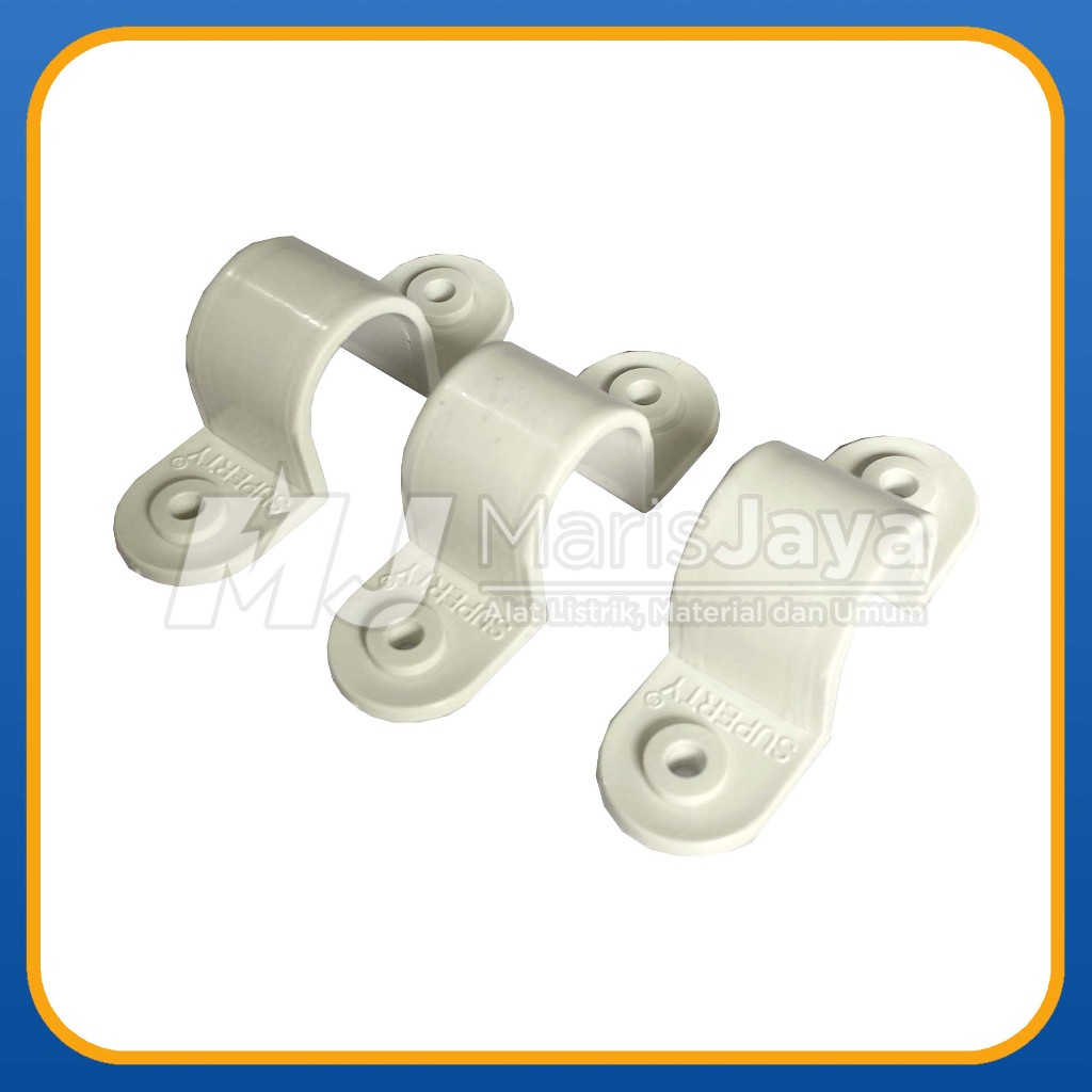 Jual Klem Conduit/ Klem Pipa Conduit/ Klem Pia Listrik PVC 20mm ...