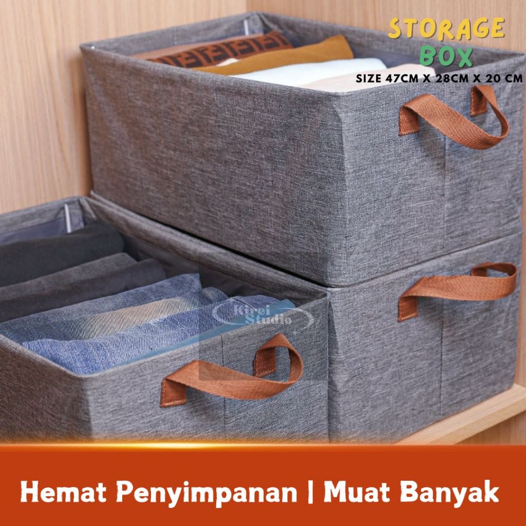 Jual Storage Box Pakaian Lemari Tempat Penyimpanan Baju celana Kotak ...