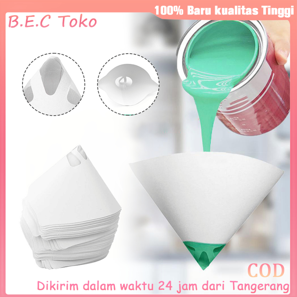 Jual 200PCS Saringan Cat Kertas Filter Cat Paper Filter Mesh Kertas ...