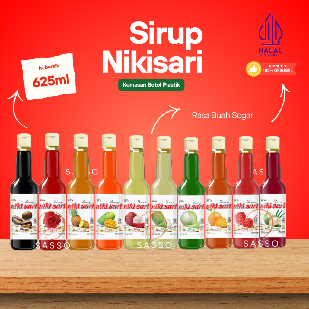 Jual Sirup Nikisari isi 625 ml, Syrup All Varian Minuman Rasa Buah ...