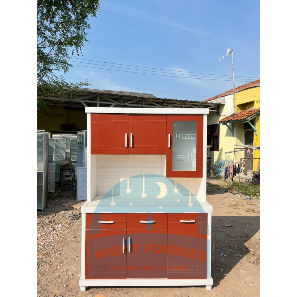 Jual Lemari Sayur 3 Pintu / Rak Piring Kayu Multiplek / Lemari Sayur ...