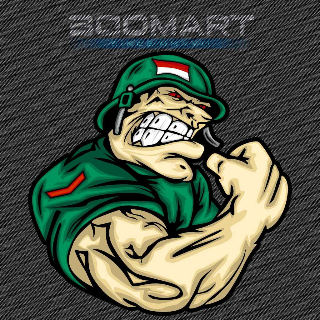 Jual STICKER A4 KARAKTER ARMY TNI KOPRAL | Shopee Indonesia