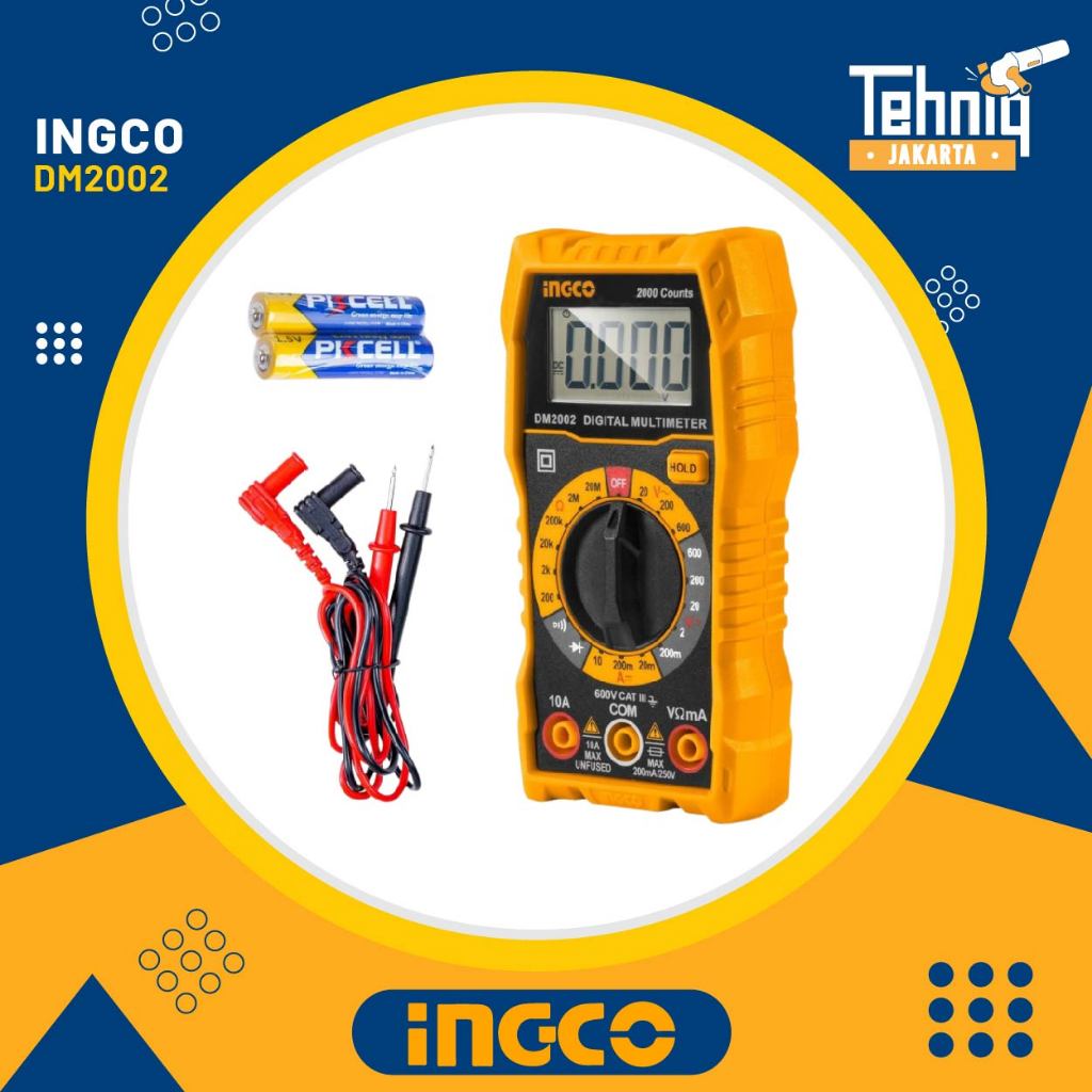 Jual Multitester Dan Multimeter Digital Ingco DM2002 / Ingco Multi ...