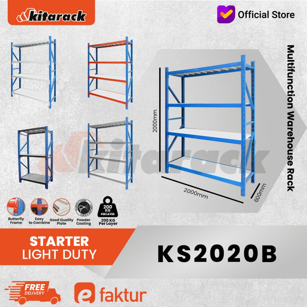 Jual KS2020 KITARACK STARTER MULTIFUNCTION WAREHOUSE RACK LIGHT DUTY ...