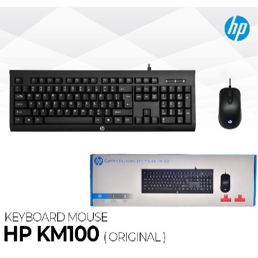 Jual KEyboard hp 100 keyboar dan mouse HP Combo Keyboard + Mouse Gaming ...