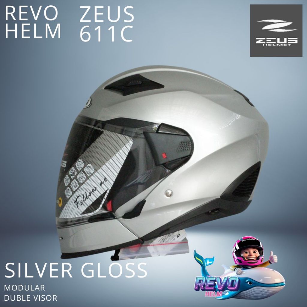 Jual ZEUS ZS- 611C MODULAR BISA JADI FULL FACE / HALF FACE & ZEUS-611 ...