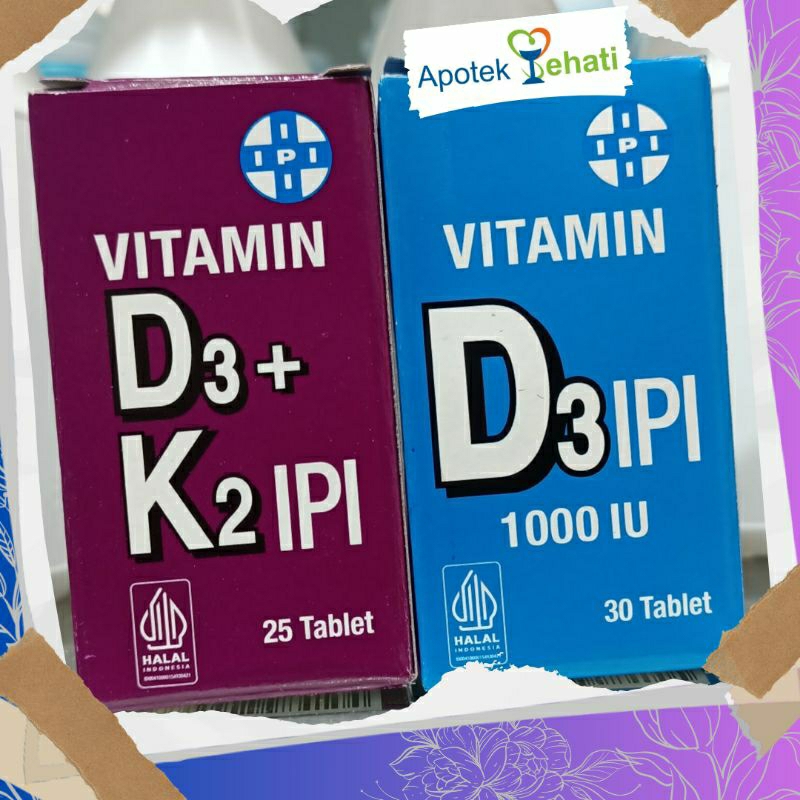 Jual Ipi Vitamin D3 / Ipi Vitamin D3 + K2 Suplemen Kesehatan Tulang | Shopee Indonesia