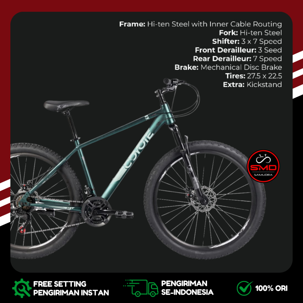 Jual Sepeda Gunung MTB 27.5 // 26 // 24 // 20 Inch Merk Element Coyote ...