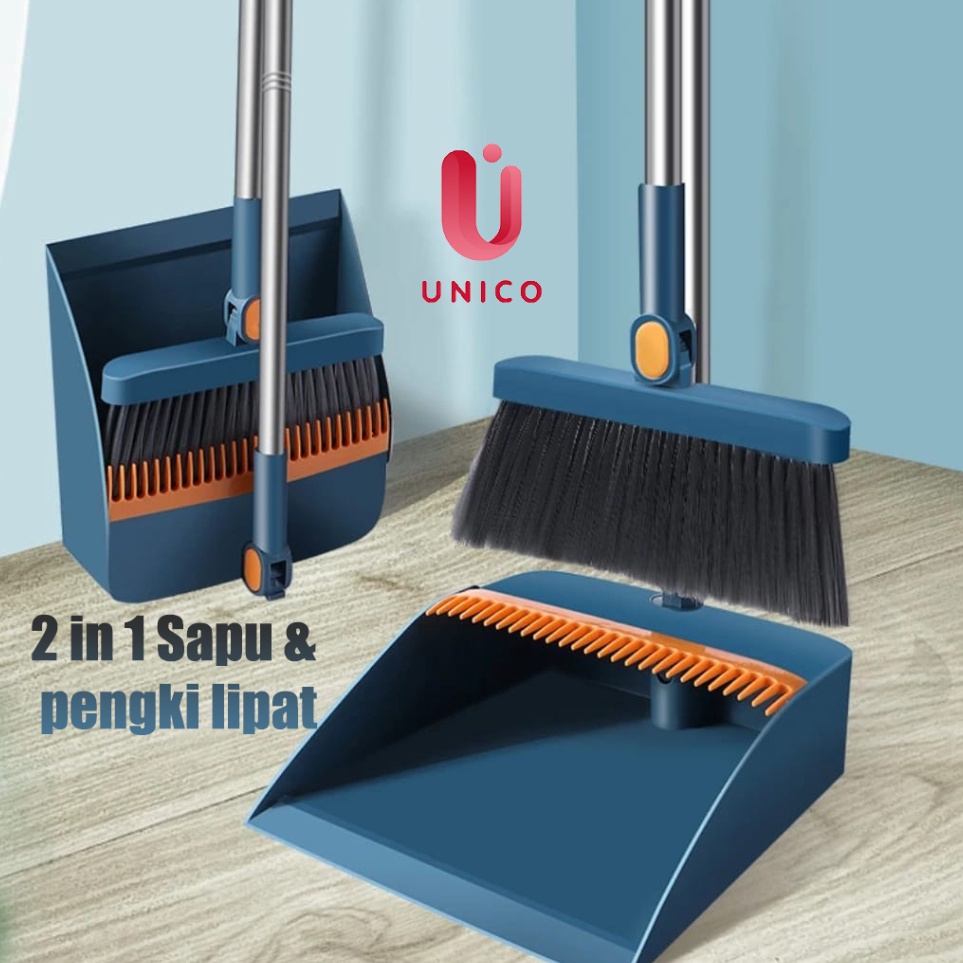 Jual Produk Keren UNICO Set Sapu Pengki Lipat Brooms Set Sapu Lantai ...