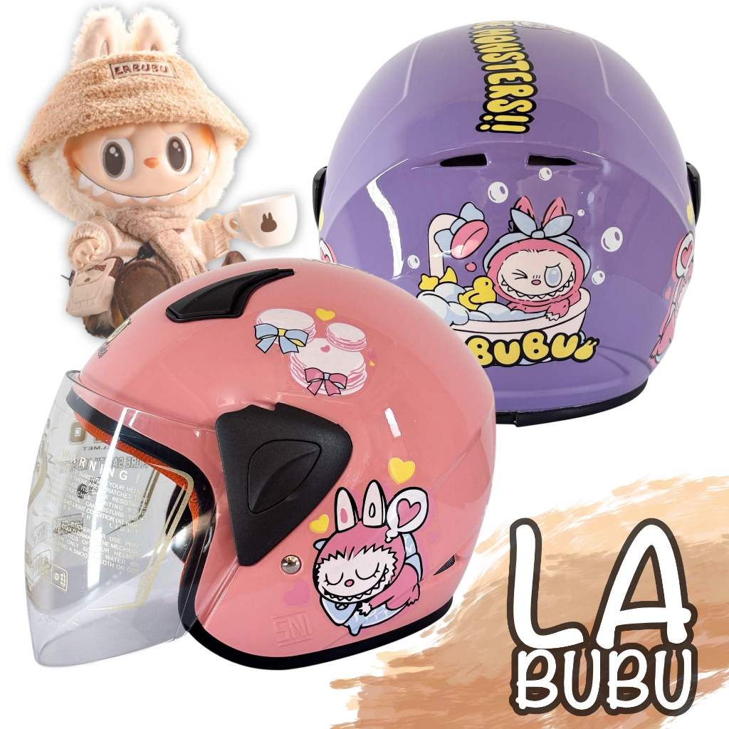 Jual Helm Anak Lucu Motif Labubu untuk Usia 2 hingga Ramaja Pelindung ...