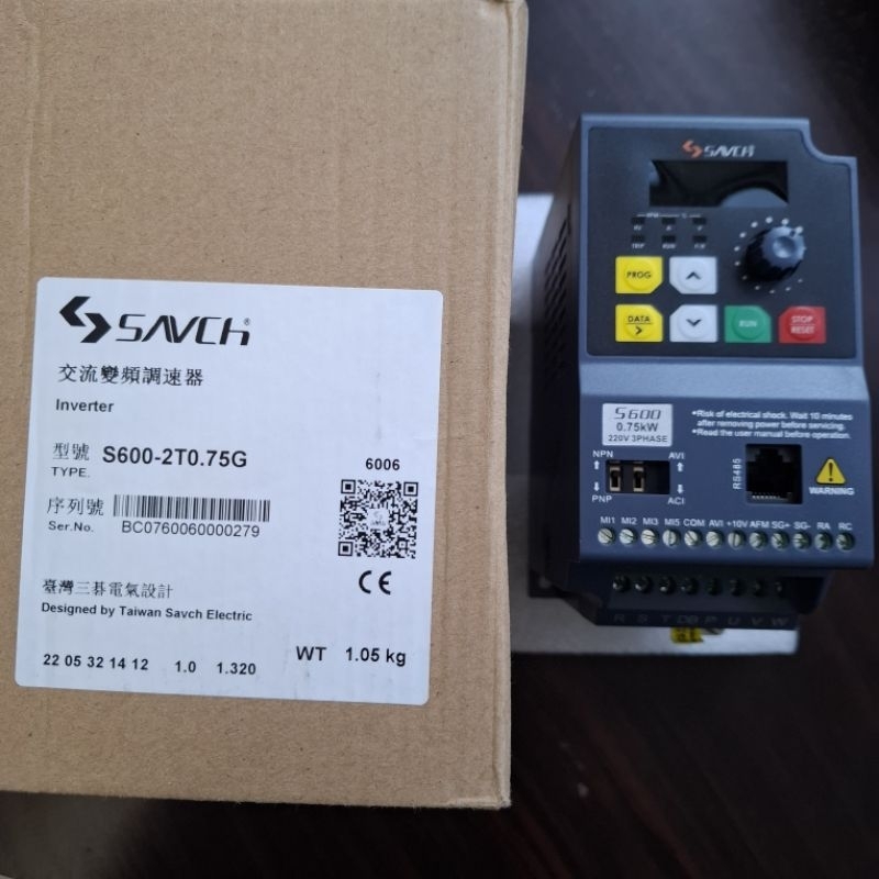 Jual SAVCH INVERTER 0.75KW S600-2T0.7G 1HP 3PHASE 220V SANCH INVERTER 0 ...