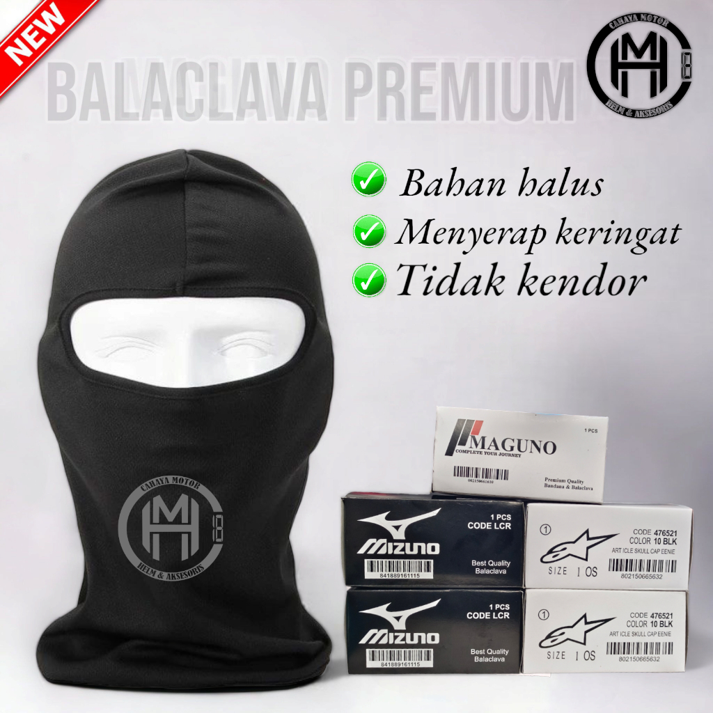 Jual BALACLAVA/MASKER NINJA FULL FACE PREMIUM Hitam MASKER MURAH BISA ...