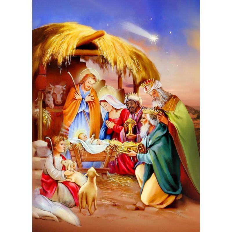 Jual poster kelahiran Yesus Kristus uk 60x40cm dan 48x32cm | Shopee ...