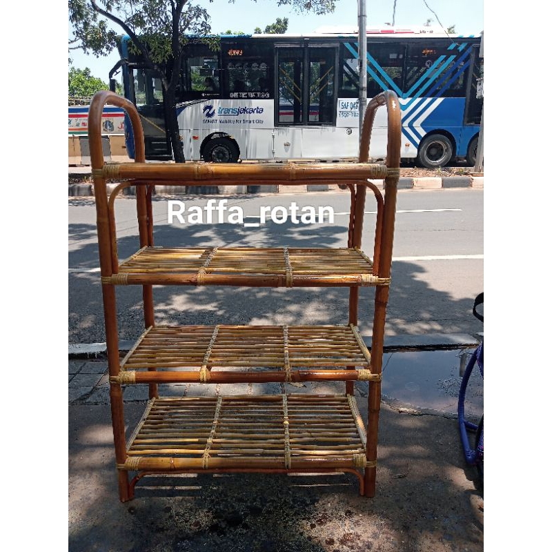Jual Rak Sepatu Rotan Rak Serbaguna Rotan | Shopee Indonesia
