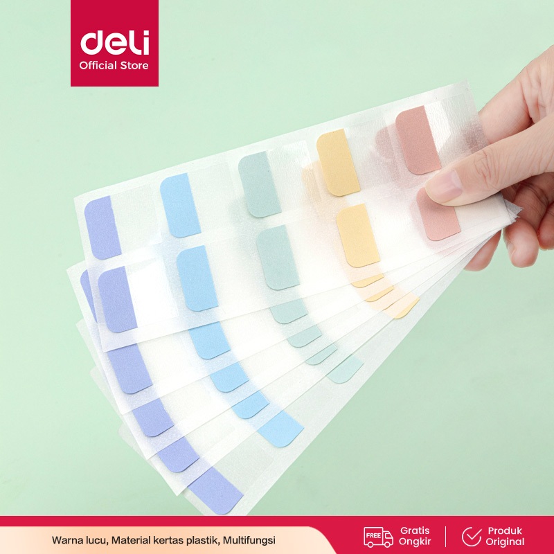 Jual Deli Index Tab / Penanda / Pembatas Halaman Kertas Plastik 2153X ...