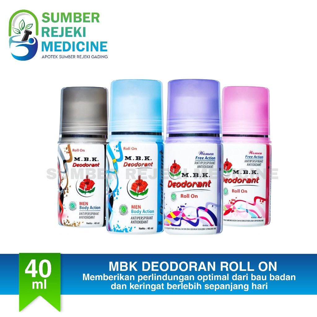 Jual MBK Deodorant Roll On Pria dan Wanita 40ml | Shopee Indonesia