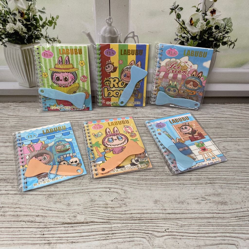 Jual Buku Sticker LABUBU isi 12 Halaman + FREE Spatula dan Gantungan ...