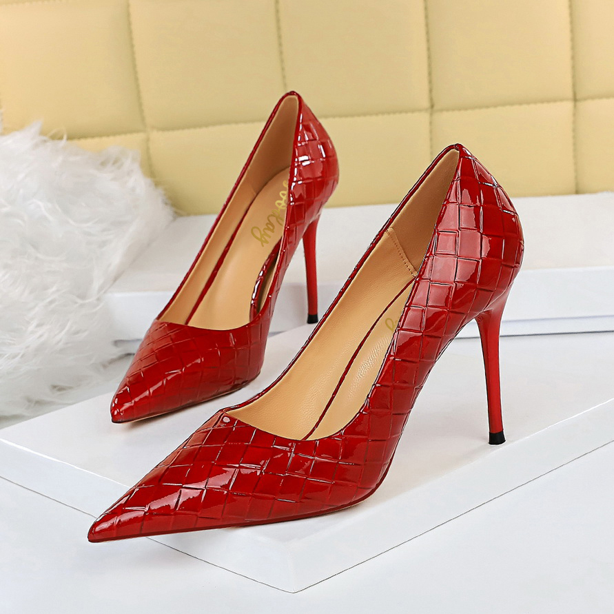 Jual Sooday No. 1014 Red / Size 34-43 / 10cm / Heels polos - Sepatu ...