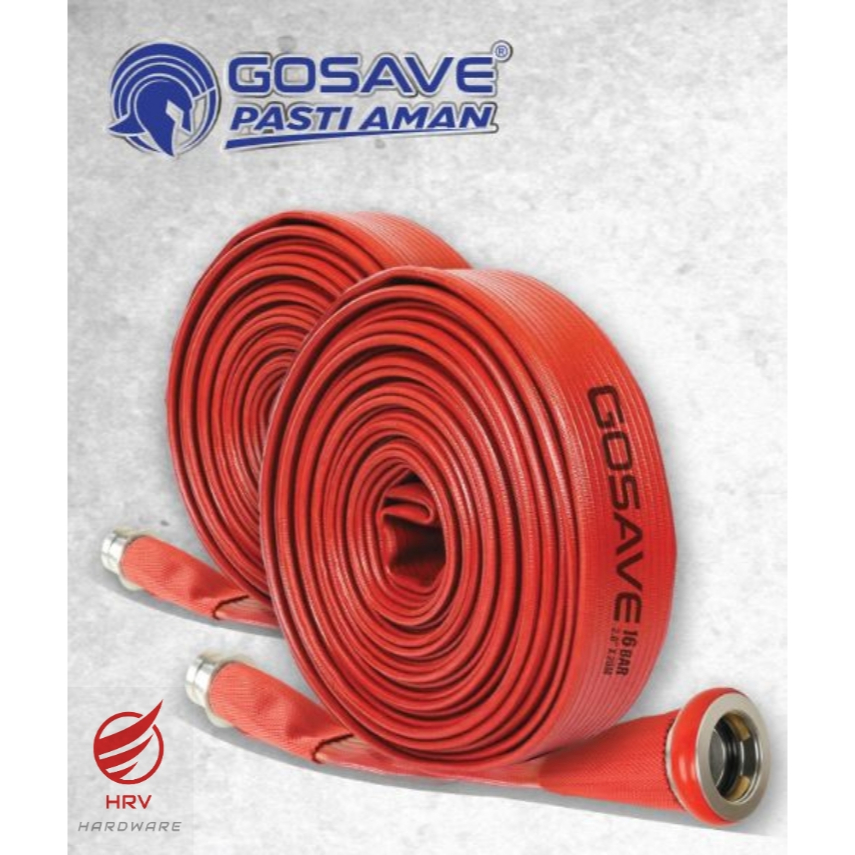 Jual Fire Hose / Selang Pemadam Kebakaran 16 Bar Rubber Red Gosave Murah | Shopee Indonesia