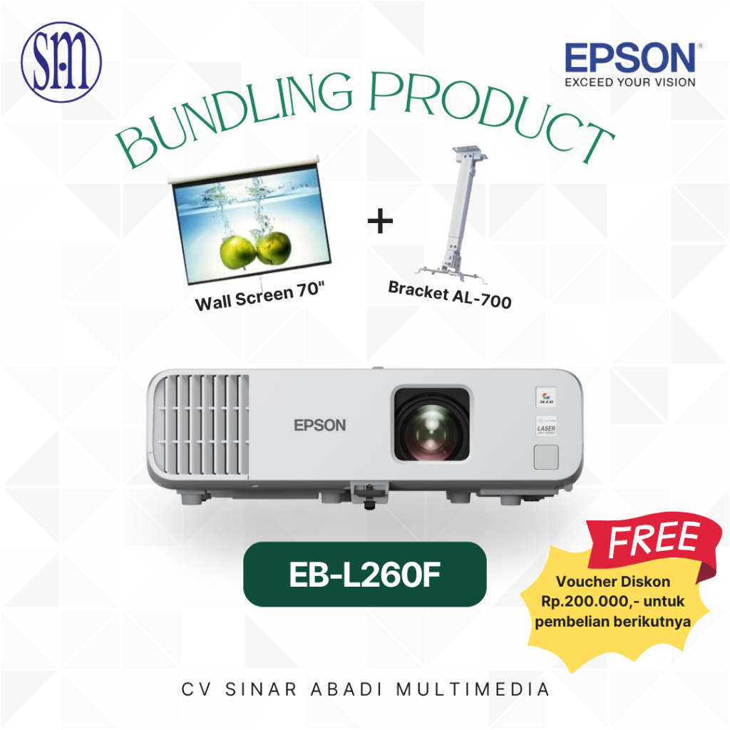 Jual Epson EB-L260F Full HD Standard-Throw Laser Projector with Built ...