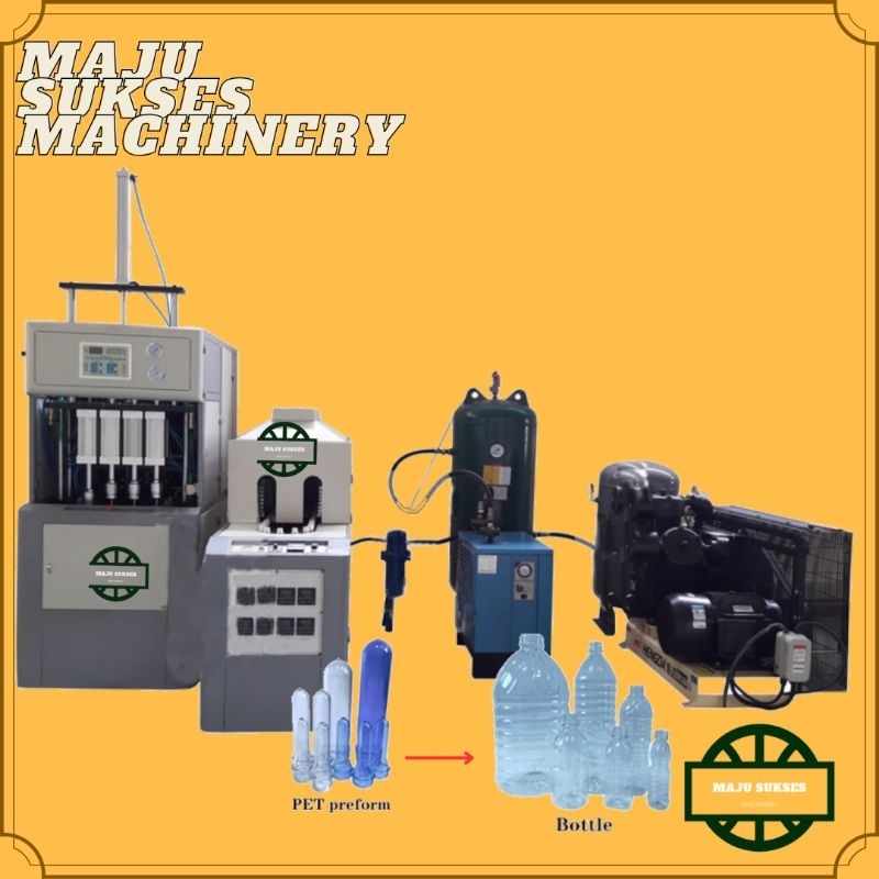 Jual Mesin Pembuatan Botol Plastik /Blow Molding Machine 4 Cavities ...