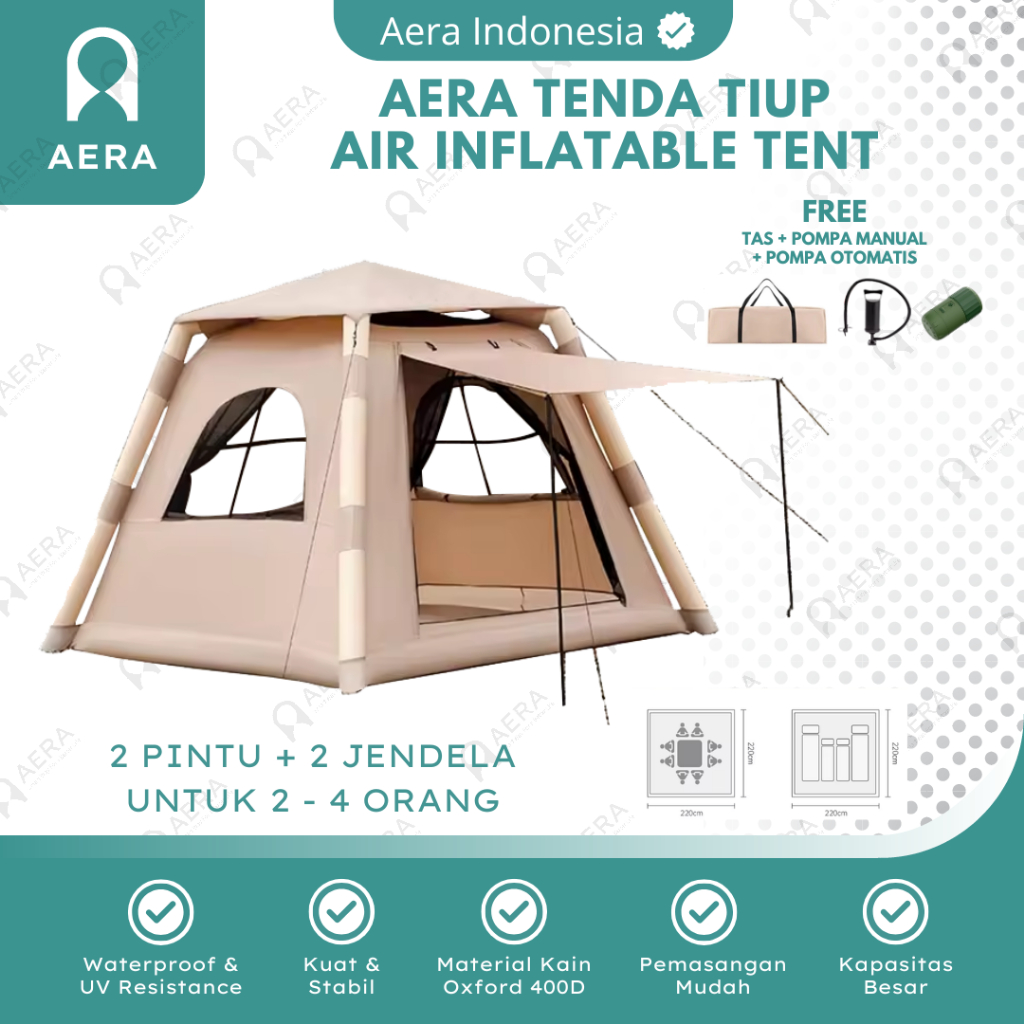 Jual Tenda Camping Tiup 2 - 4 Orang | Tenda Camping Pompa Tiup ...