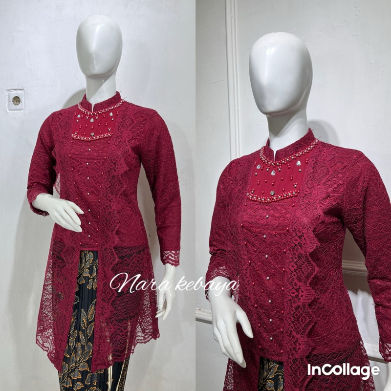 Jual Set Kebaya Kutu Baru Wisuda Modern Kebaya Set Tunik Lamaran Tunangan Batik Baju Couple ...