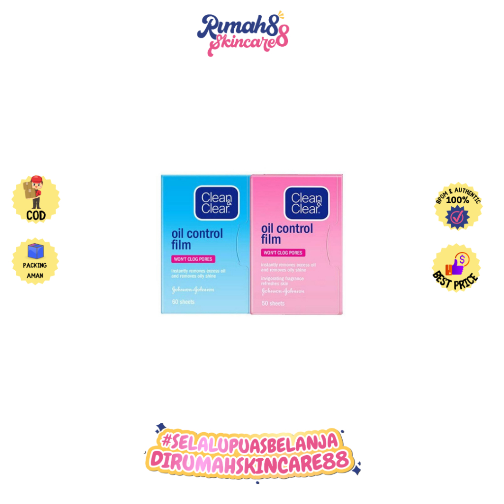 Jual CLEAN & CLEAR Oil Control Film Face Paper Kertas Minyak Wajah ...