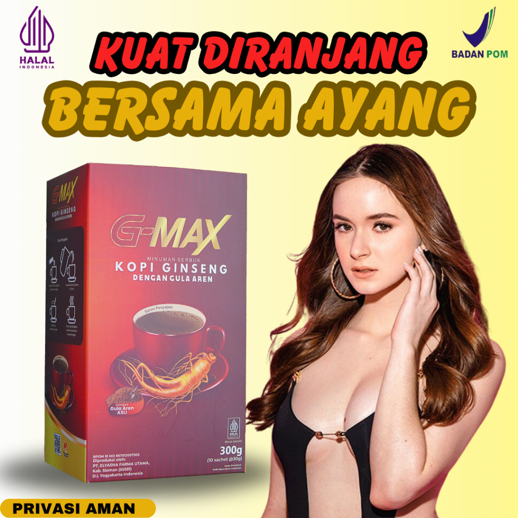Jual G-MAX Kopi penambah stamina pria Dewasa Kuat Tahan Lama Extra Ginseng dan gula aren ...