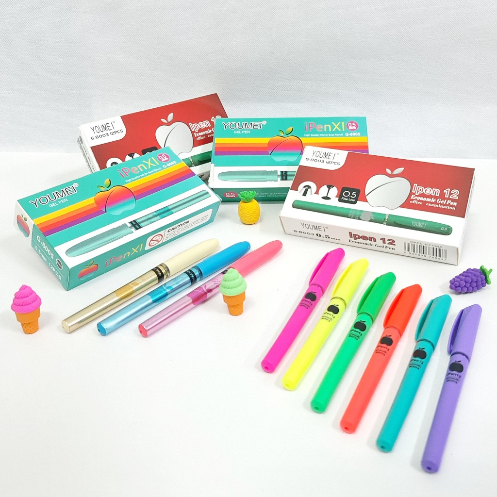 Jual GG Bolpen Gel 0.5mm G-8003 Apple(12pc) / Pulpen Tinta / Pulpen Gel ...