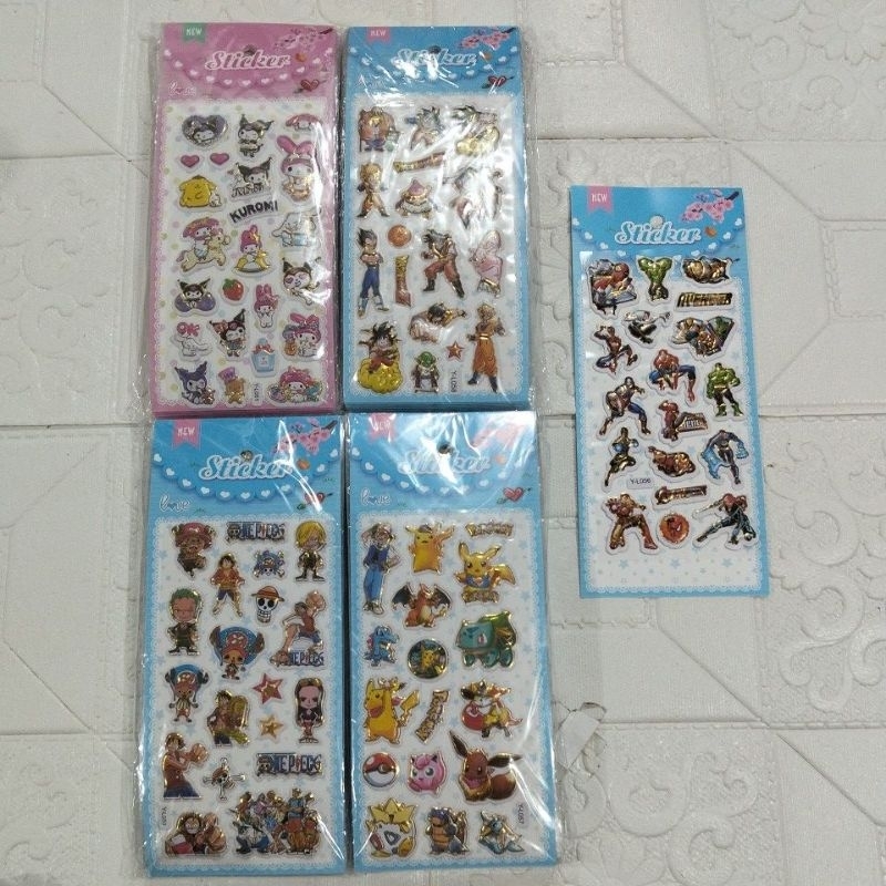 Jual stiker mainan anak/alat edukasi anak /stiker mainan 1 lembar isi ...