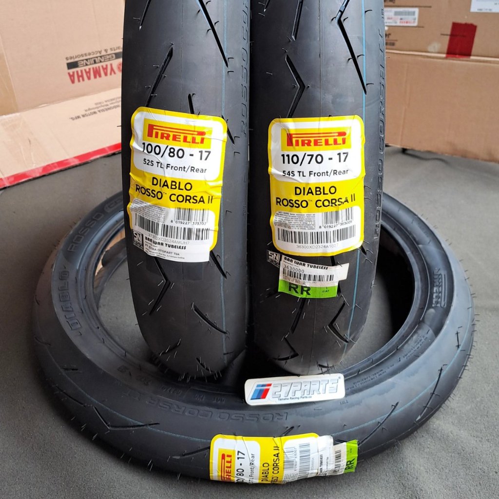 Jual BAN PIRELLI DIABLO ROSSO CORSA II SET DEPAN BELAKANG RING 17 110/70 - 100/80 ORIGINAL ...
