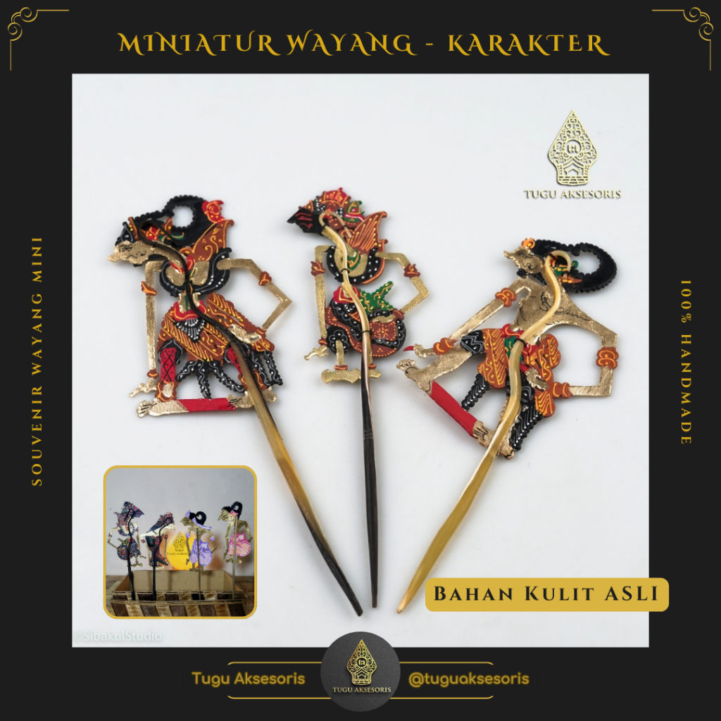 Jual Wayang Kulit Mini - Miniatur Wayang - bahan Kulit Kambing | Shopee ...